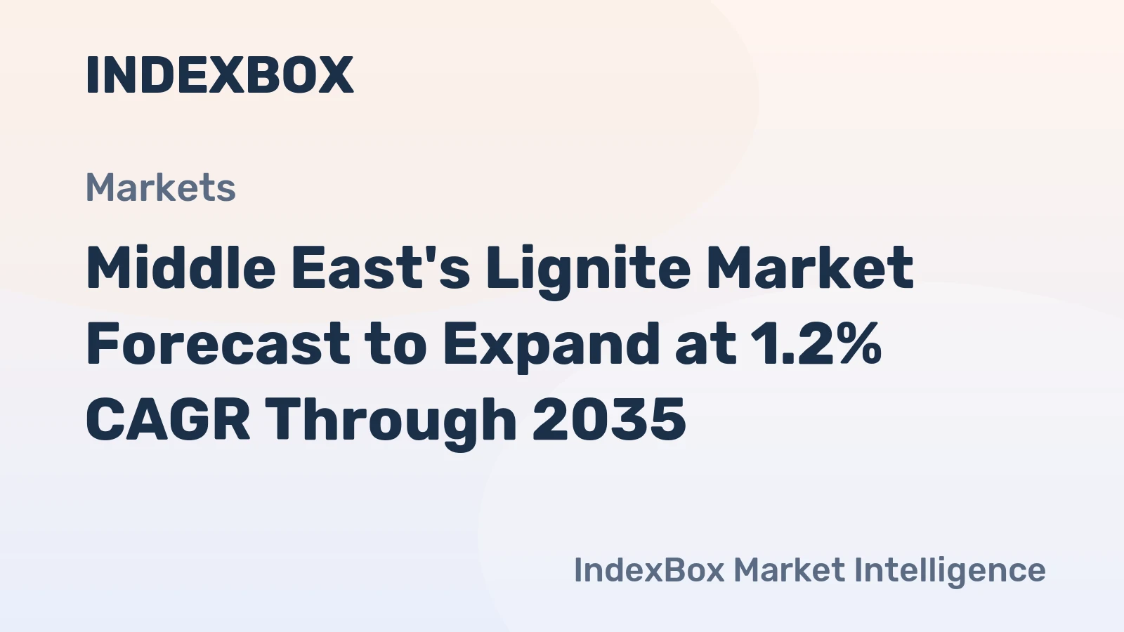 Middle East's Lignite Market Forecast to Expand at 1.2% CAGR Through 2035