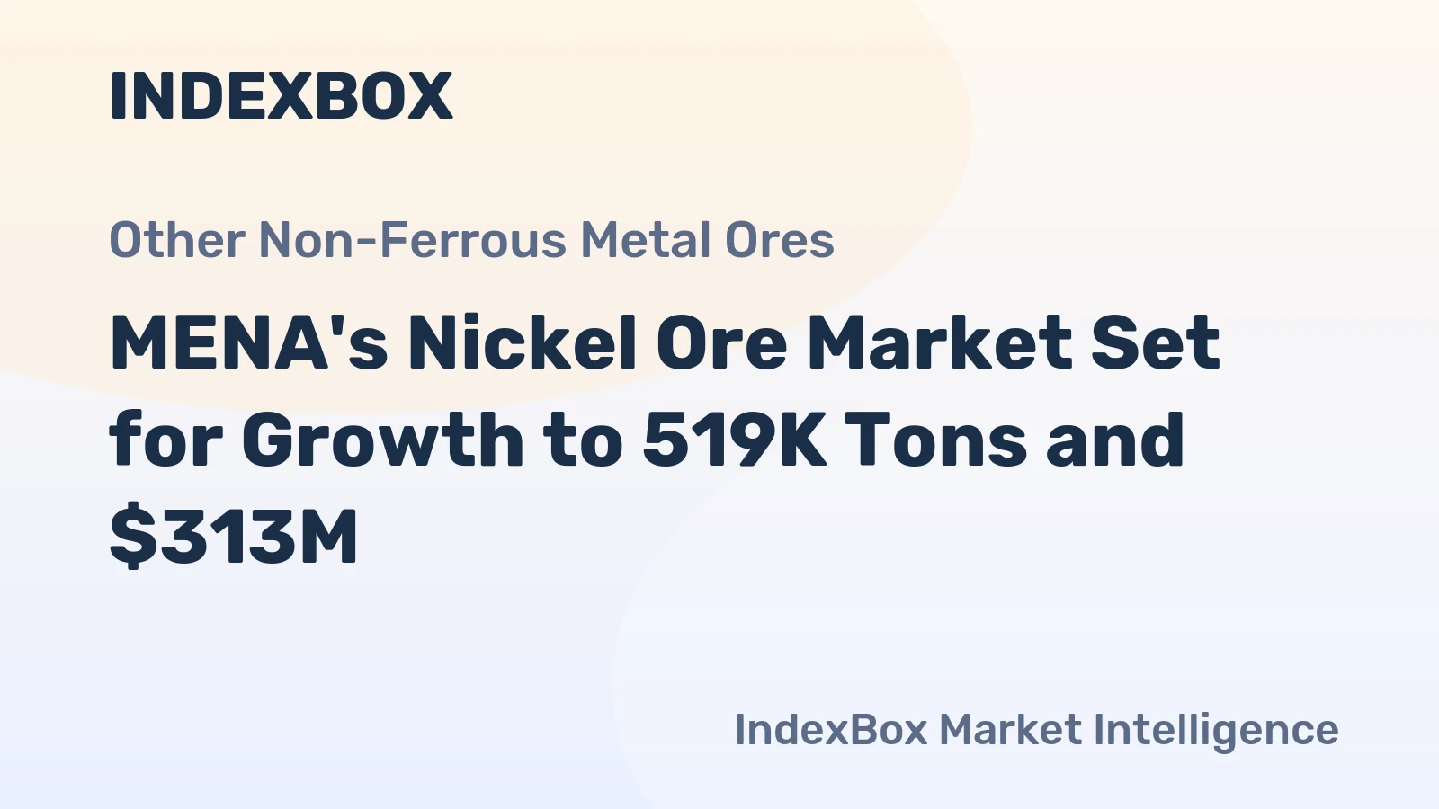 MENA's Nickel Ore Market Set for Growth to 519K Tons and $313M