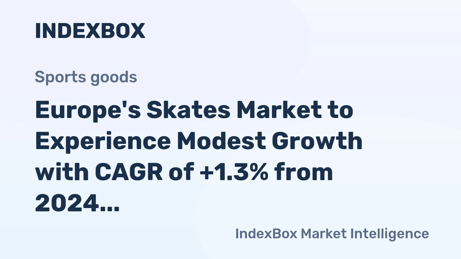 Europe's Skates Market to Experience Modest Growth with CAGR of +1.3% from 2024 to 2035