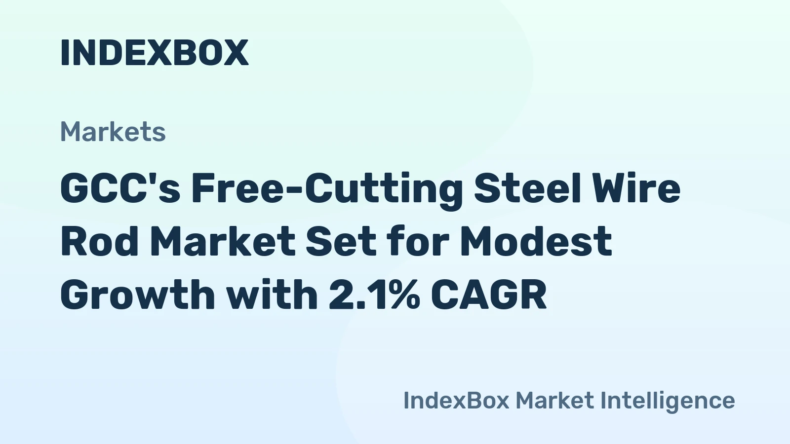 GCC's Free-Cutting Steel Wire Rod Market Set for Modest Growth with 2.1% CAGR