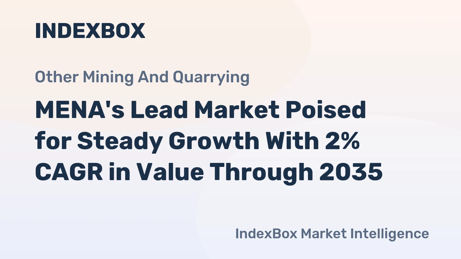 MENA's Lead Market Poised for Steady Growth With 2% CAGR in Value Through 2035