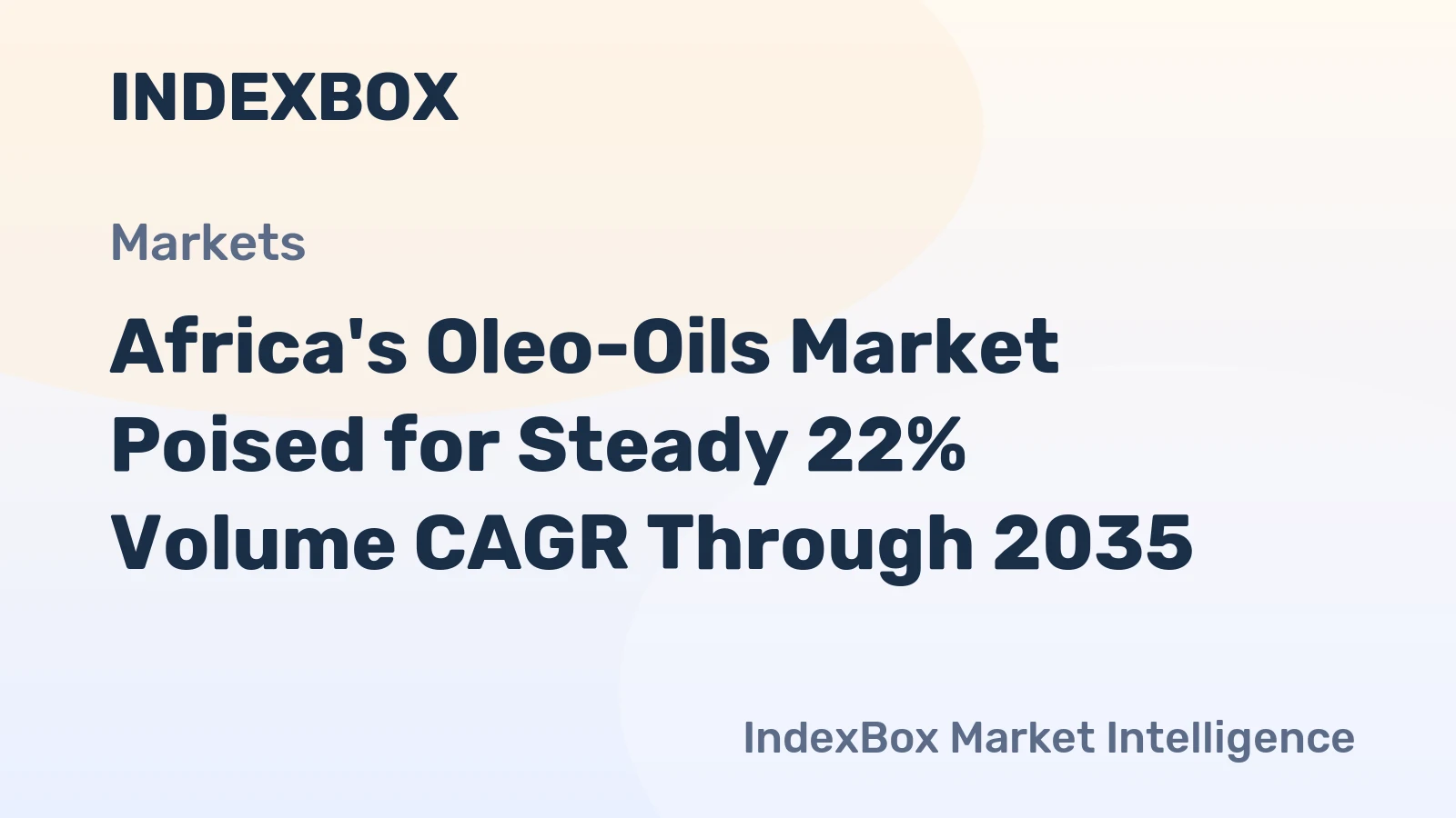 Africa's Oleo-Oils Market Poised for Steady 22% Volume CAGR Through 2035