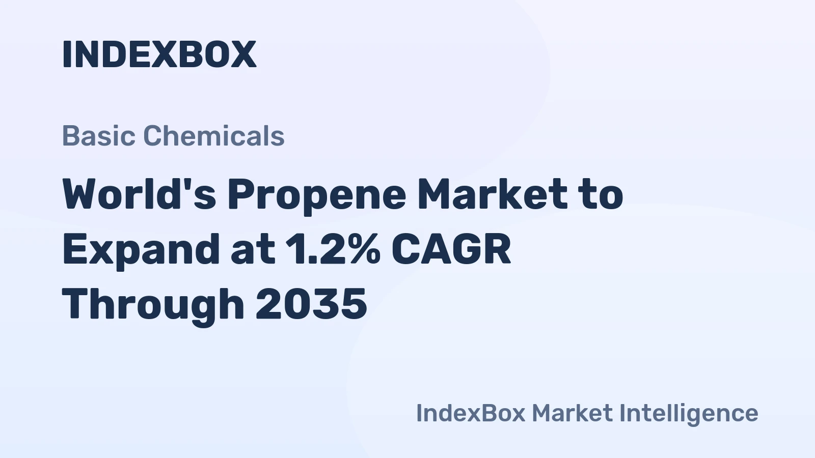 World's Propene Market to Expand at 1.2% CAGR Through 2035