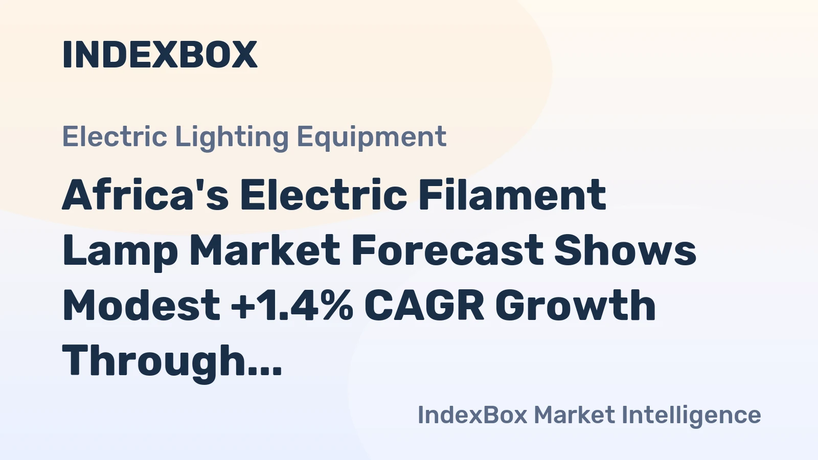 Africa's Electric Filament Lamp Market Forecast Shows Modest +1.4% CAGR Growth Through 2035