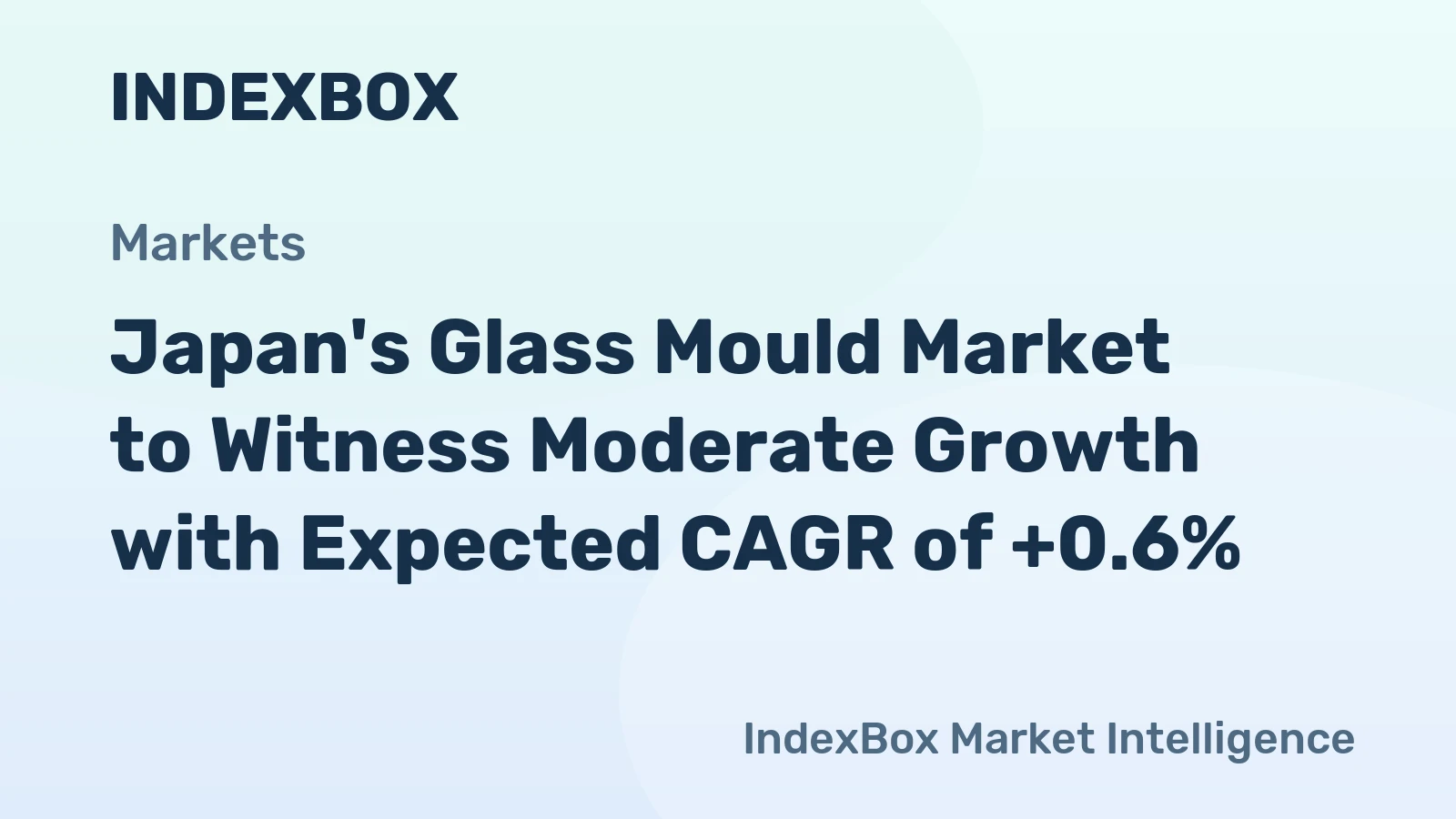 Japan's Glass Mould Market to Witness Moderate Growth with Expected CAGR of +0.6%