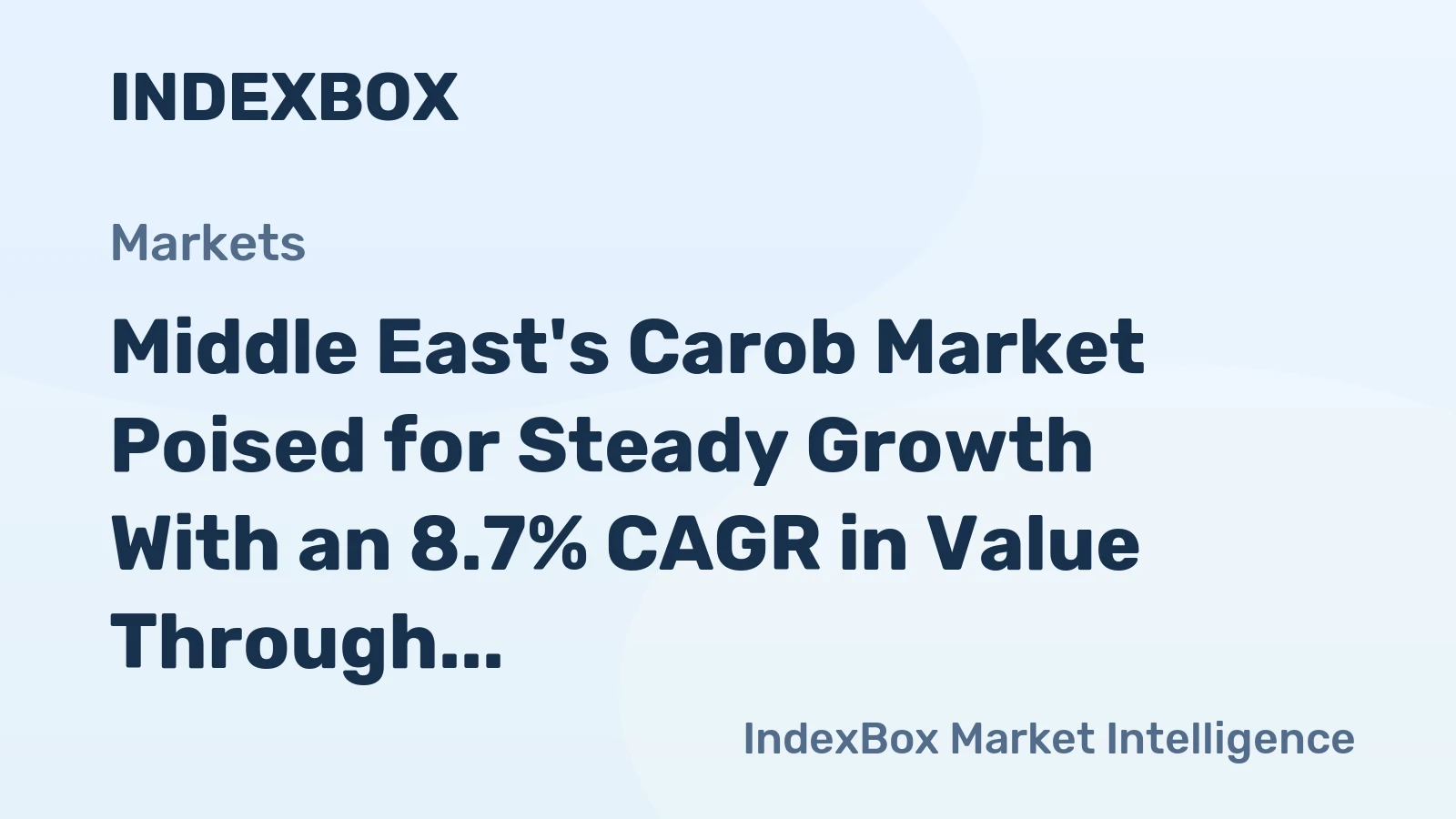 Middle East's Carob Market Poised for Steady Growth With an 8.7% CAGR in Value Through 2035