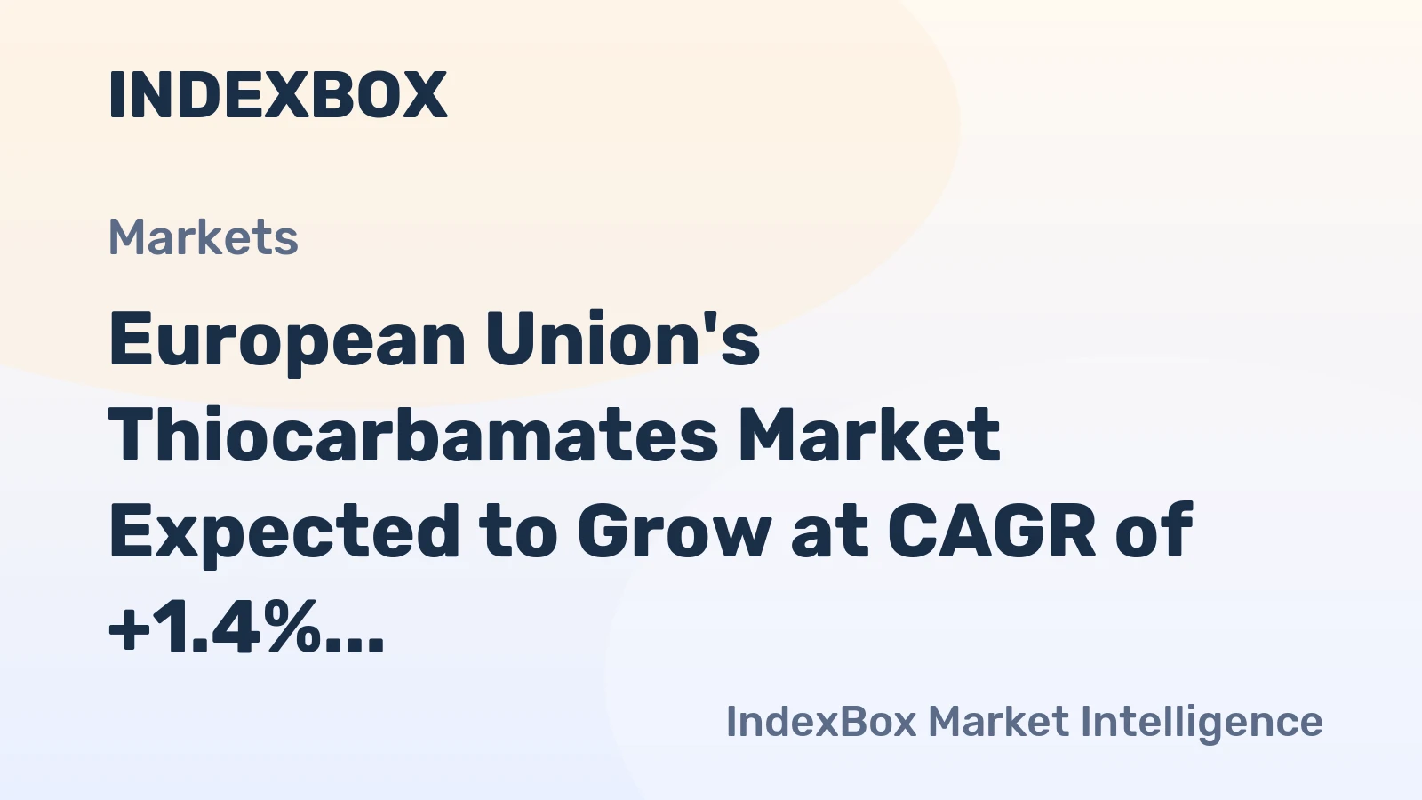 European Union's Thiocarbamates Market Expected to Grow at CAGR of +1.4% Over Next Decade