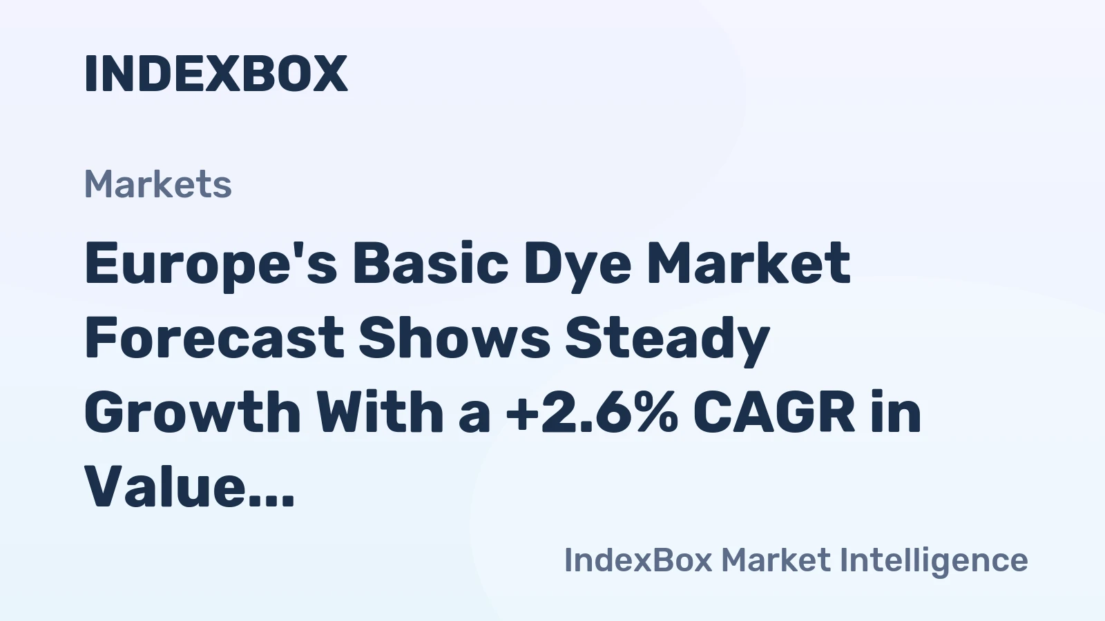 Europe's Basic Dye Market Forecast Shows Steady Growth With a +2.6% CAGR in Value Through 2035