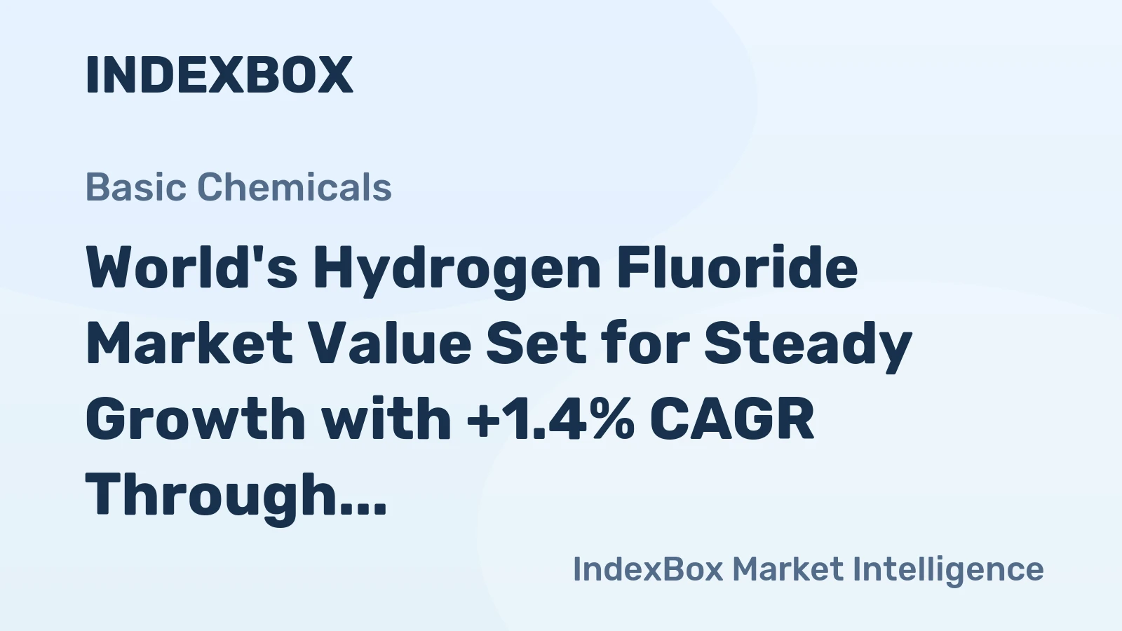 World's Hydrogen Fluoride Market Value Set for Steady Growth with +1.4% CAGR Through 2035