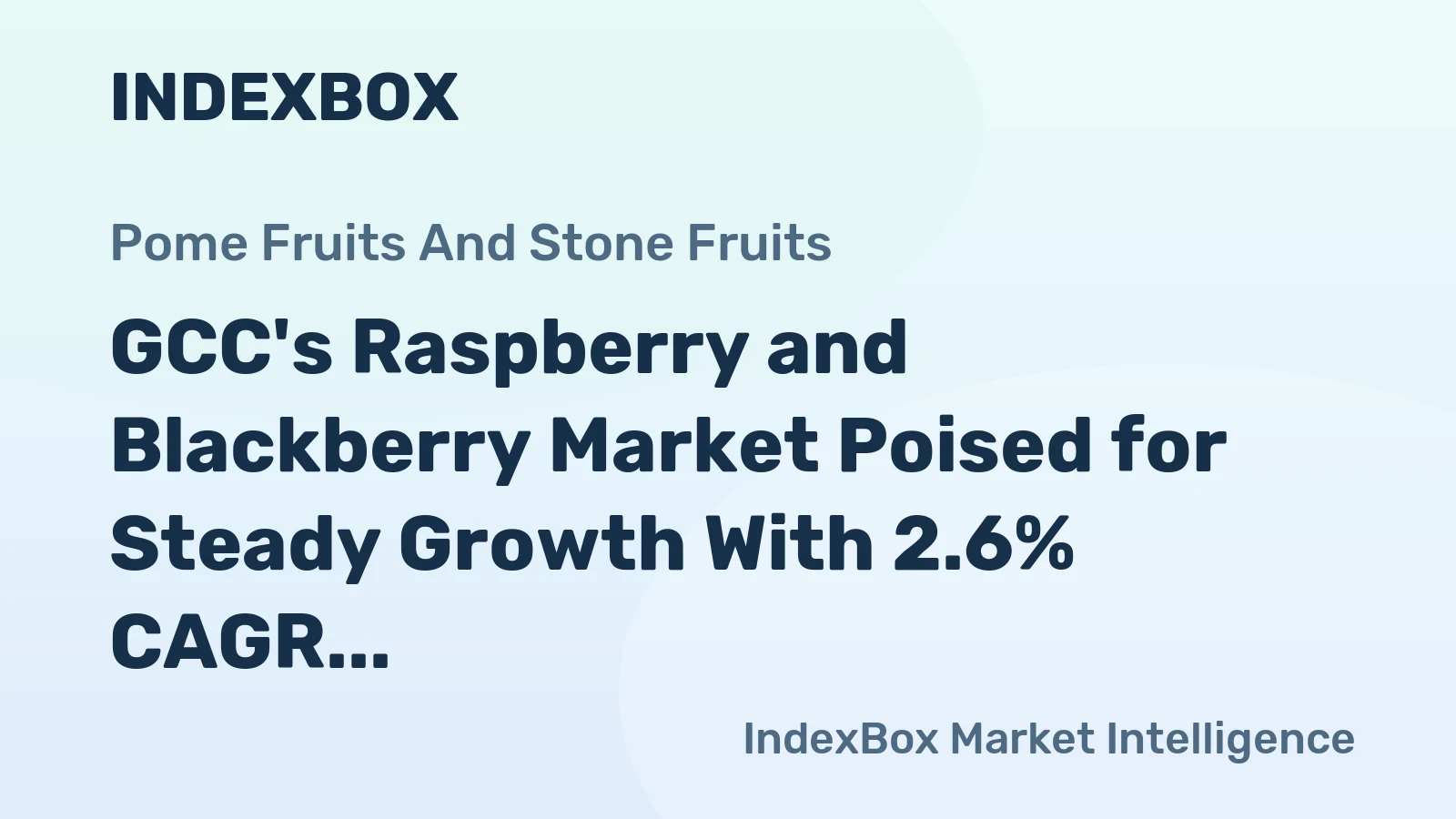 GCC's Raspberry and Blackberry Market Poised for Steady Growth With 2.6% CAGR in Value Through 2035