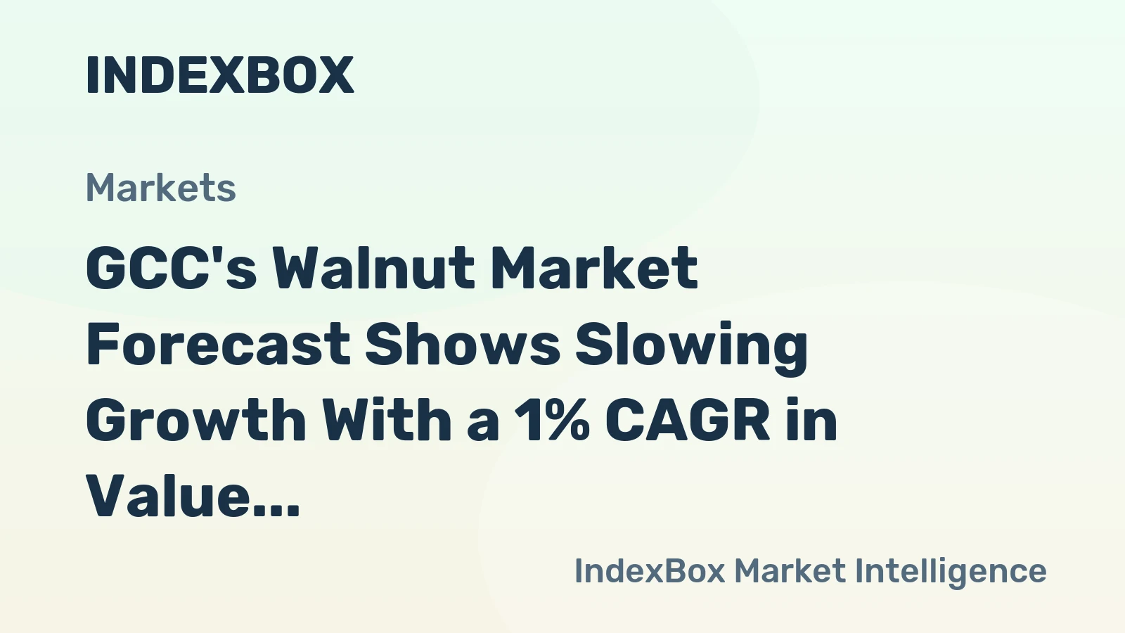 GCC's Walnut Market Forecast Shows Slowing Growth With a 1% CAGR in Value Through 2035