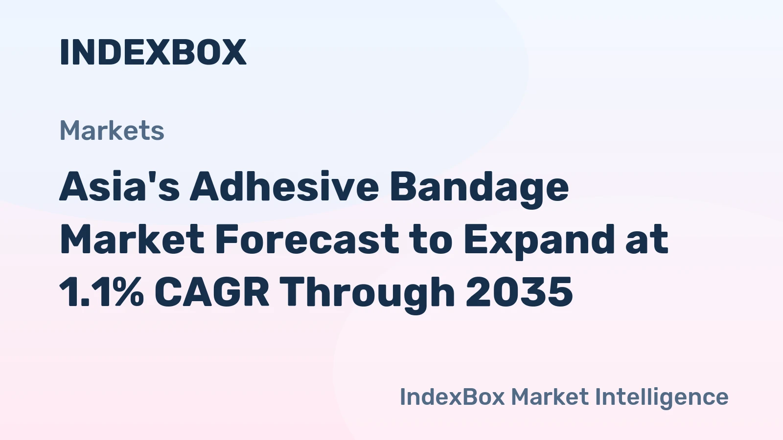 Asia's Adhesive Bandage Market Forecast to Expand at 1.1% CAGR Through 2035