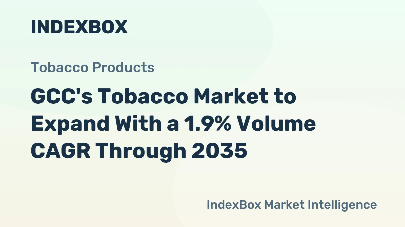 GCC's Tobacco Market to Expand With a 1.9% Volume CAGR Through 2035