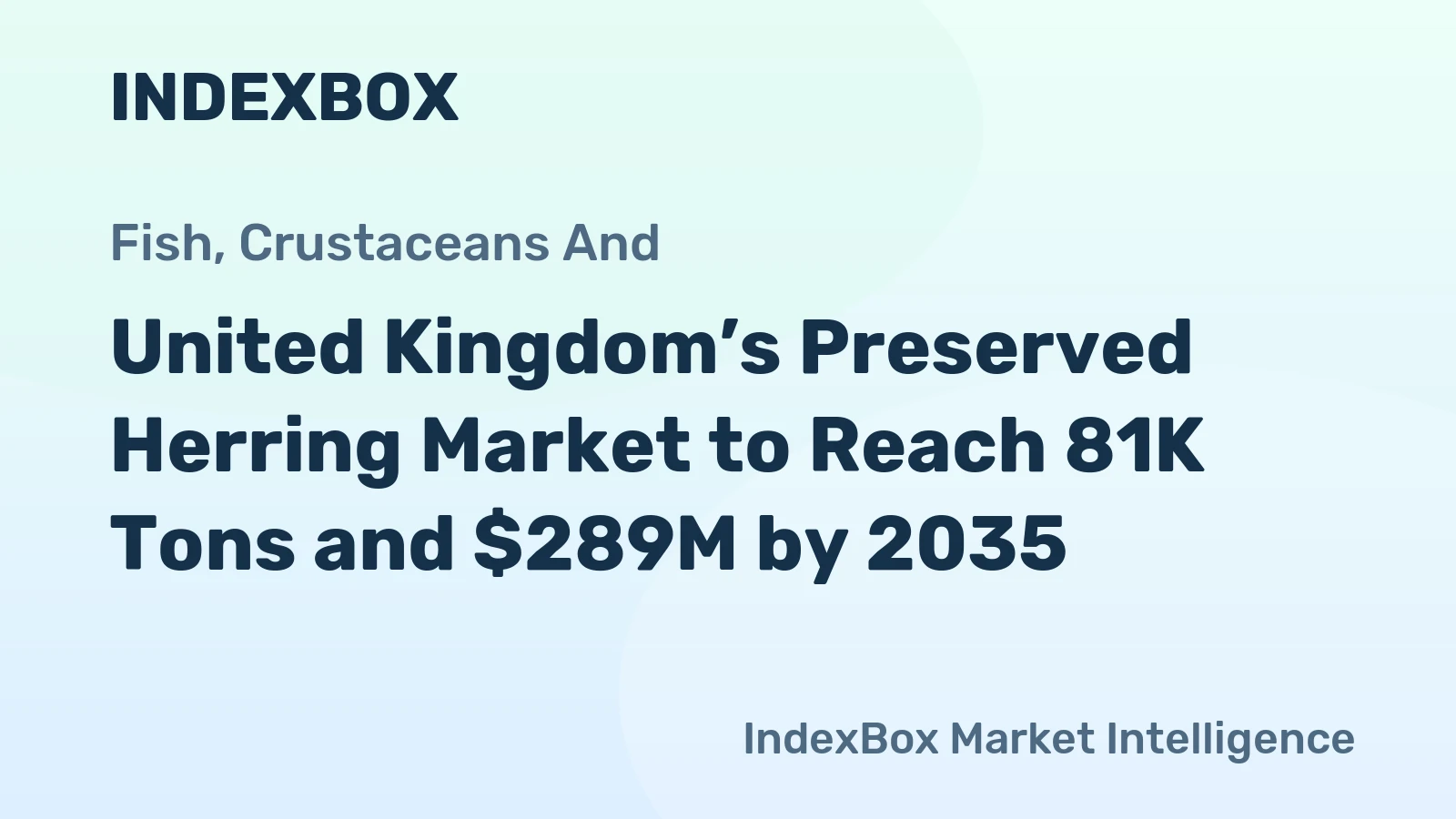 United Kingdom’s Preserved Herring Market to Reach 81K Tons and $289M by 2035