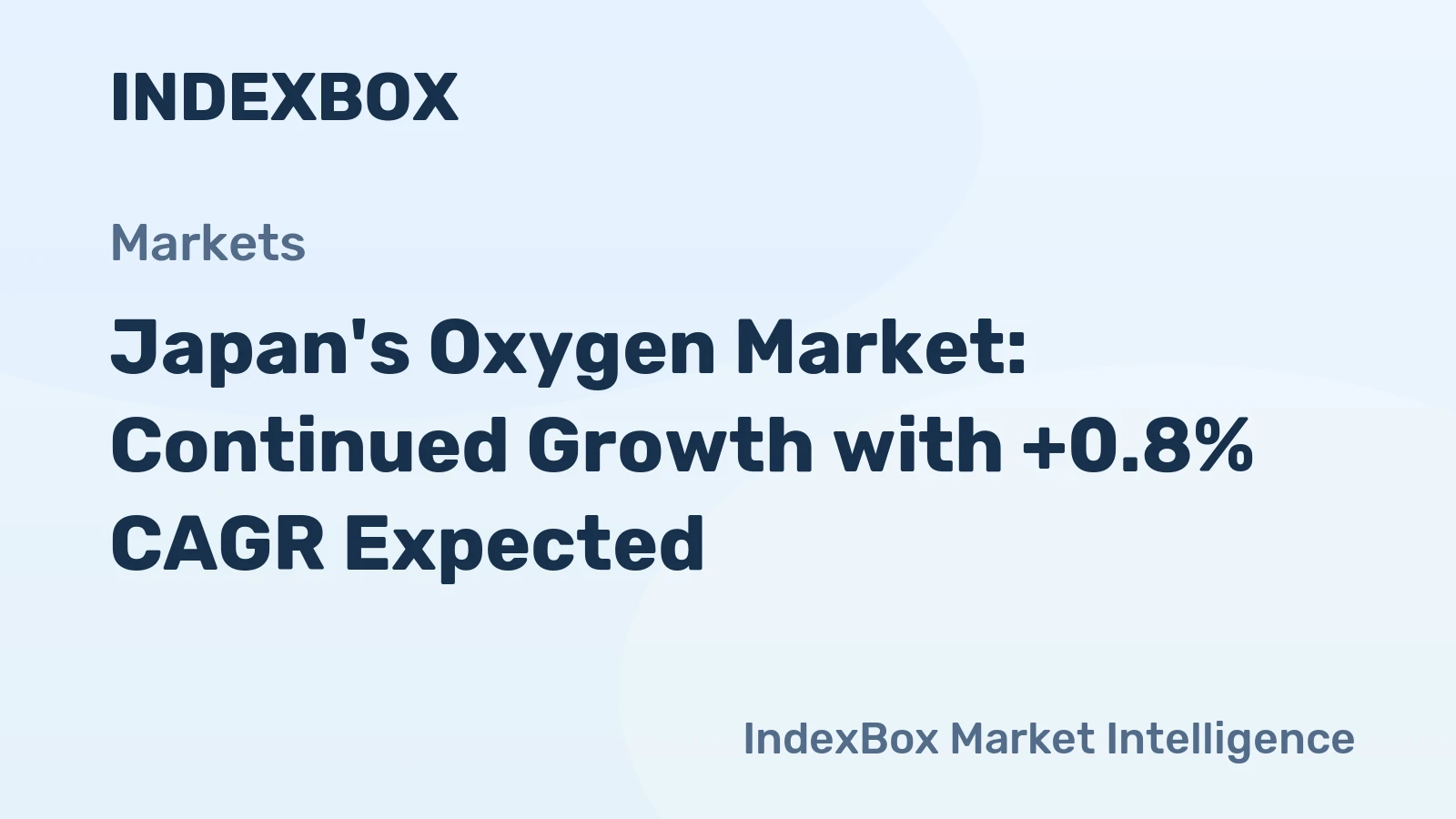 Japan's Oxygen Market: Continued Growth with +0.8% CAGR Expected