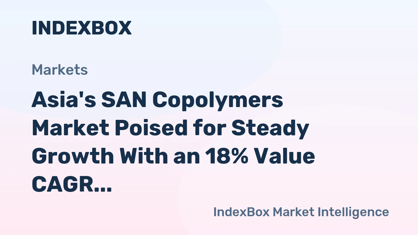 Asia's SAN Copolymers Market Poised for Steady Growth With an 18% Value CAGR Through 2035