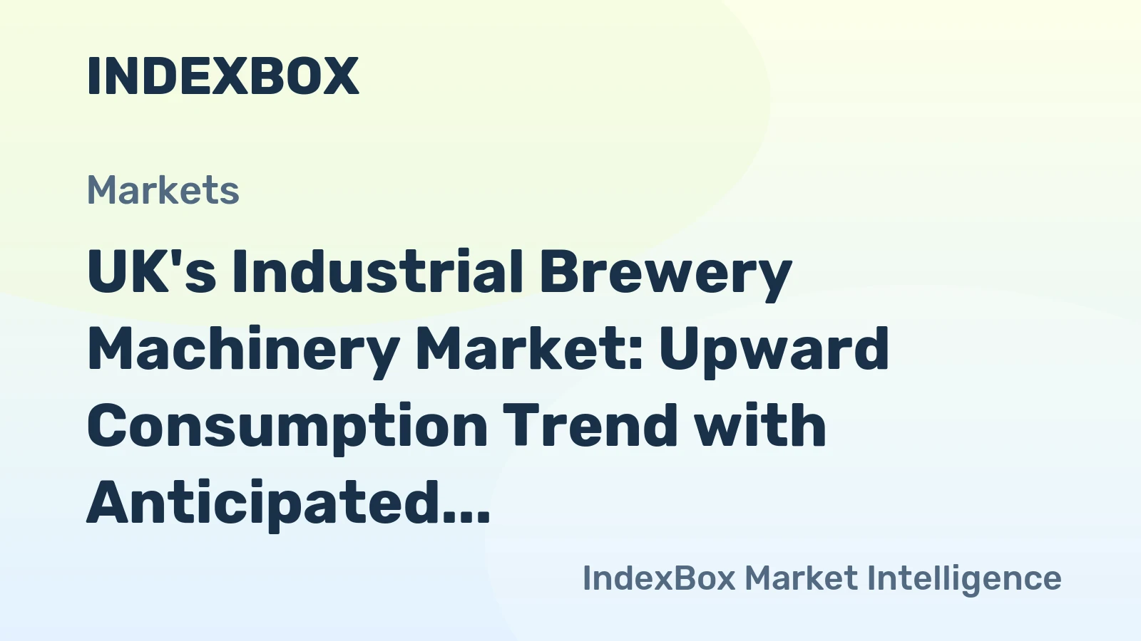 UK's Industrial Brewery Machinery Market: Upward Consumption Trend with Anticipated CAGR of +0.4%