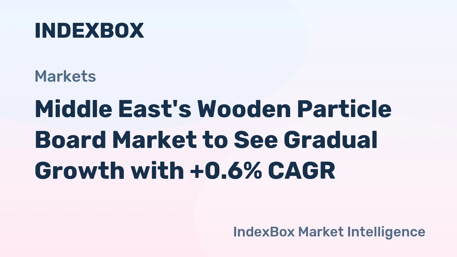 Middle East's Wooden Particle Board Market to See Gradual Growth with +0.6% CAGR