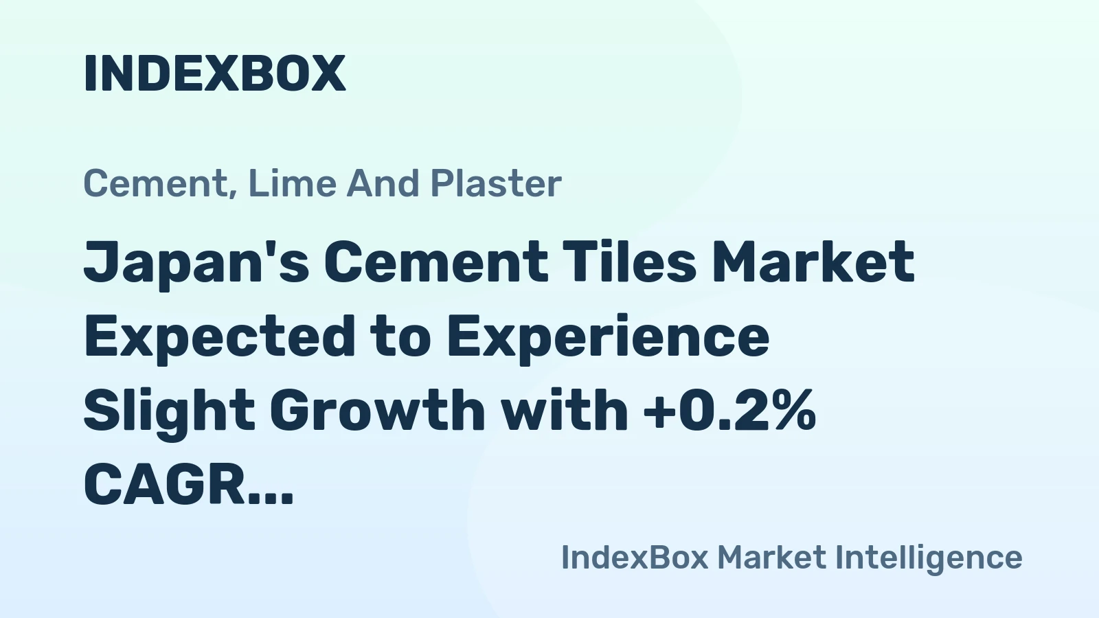 Japan's Cement Tiles Market Expected to Experience Slight Growth with +0.2% CAGR in Volume from 2024 to 2035
