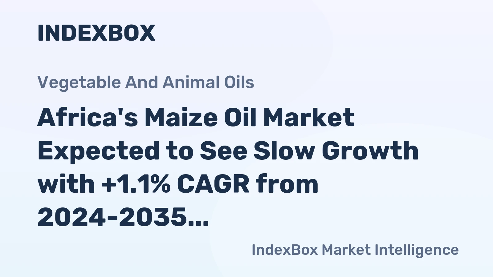 Africa's Maize Oil Market Expected to See Slow Growth with +1.1% CAGR from 2024-2035