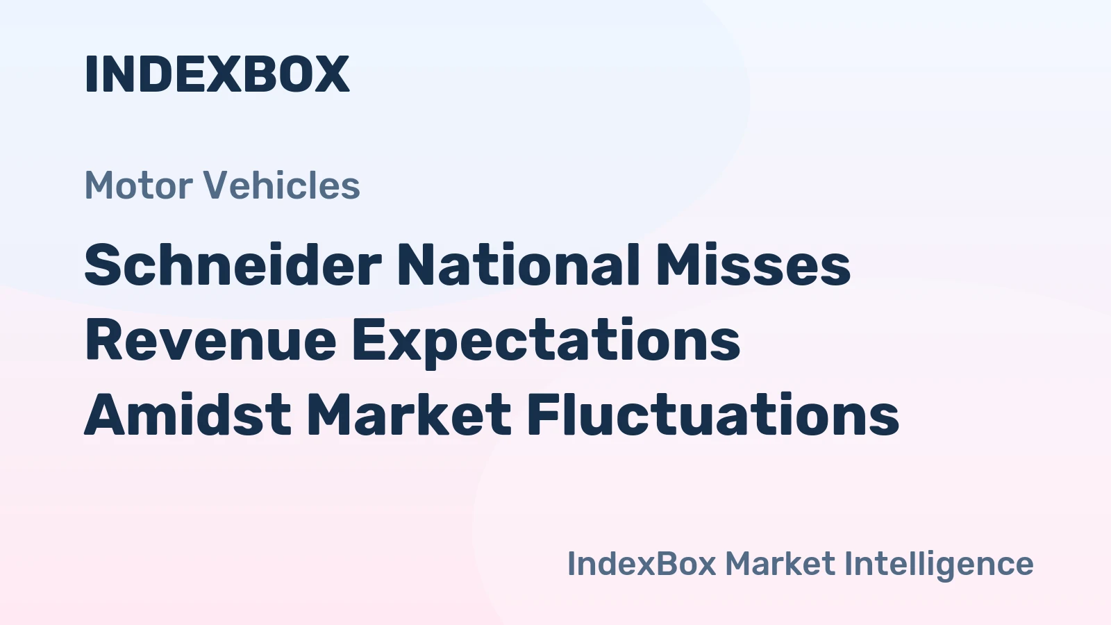 Schneider National Misses Revenue Expectations Amidst Market Fluctuations