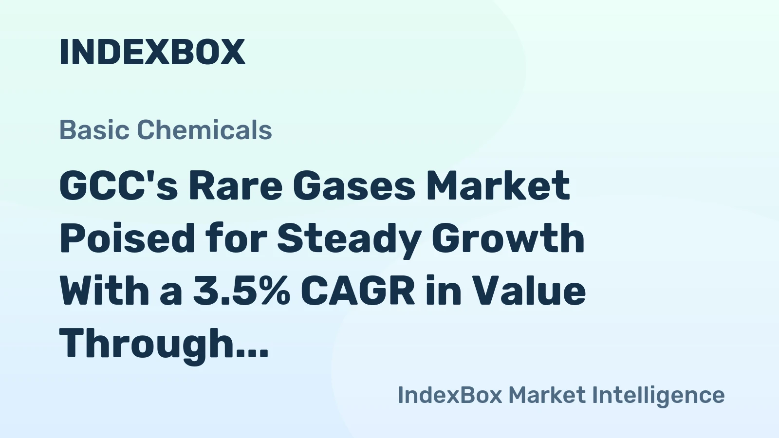 GCC's Rare Gases Market Poised for Steady Growth With a 3.5% CAGR in Value Through 2035