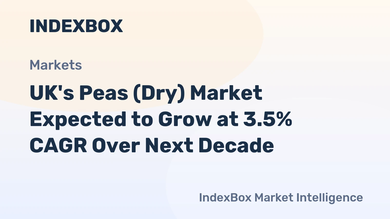 UK's Peas (Dry) Market Expected to Grow at 3.5% CAGR Over Next Decade