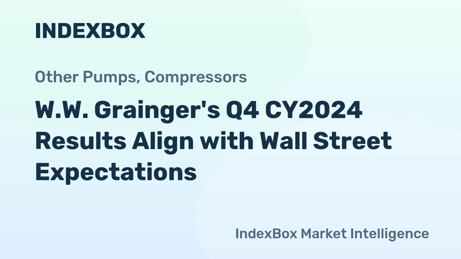 W.W. Grainger's Q4 CY2024 Results Align with Wall Street Expectations