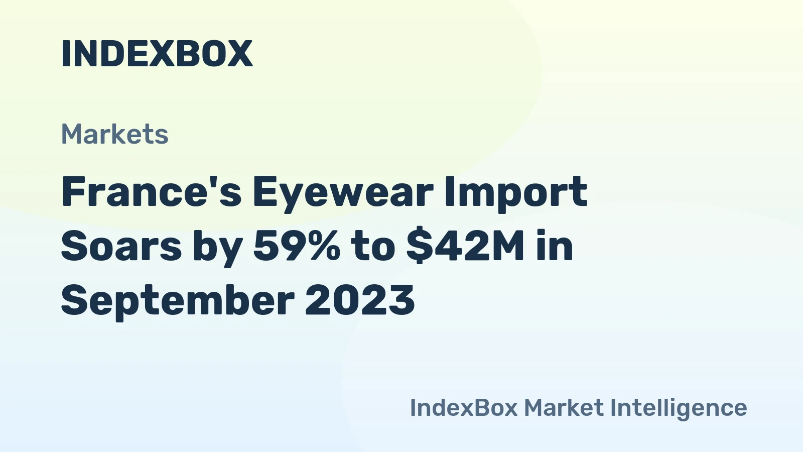 France's Eyewear Import Soars by 59% to $42M in September 2023