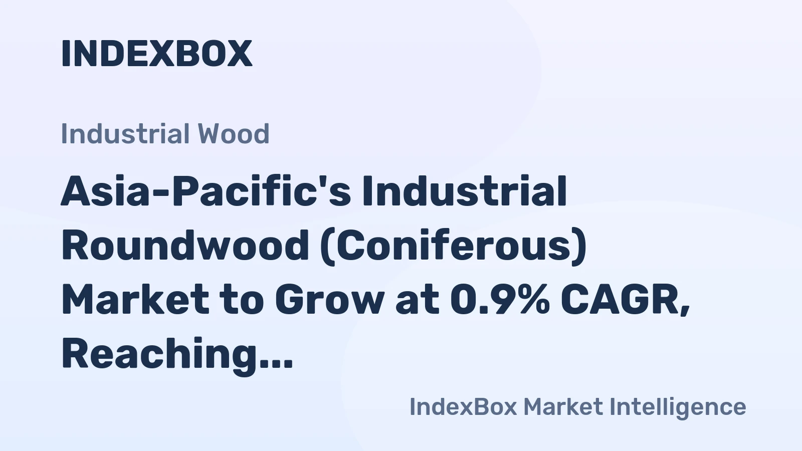 Asia-Pacific's Industrial Roundwood (Coniferous) Market to Grow at 0.9% CAGR, Reaching 74M Cubic Meters by 2035
