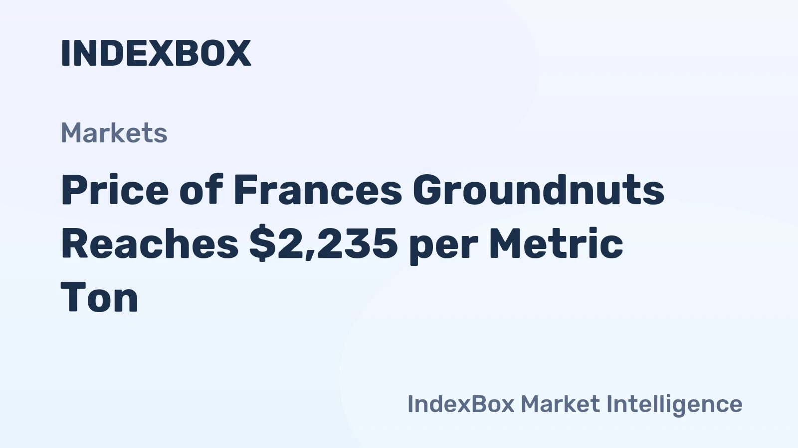 Price of Frances Groundnuts Reaches $2,235 per Metric Ton
