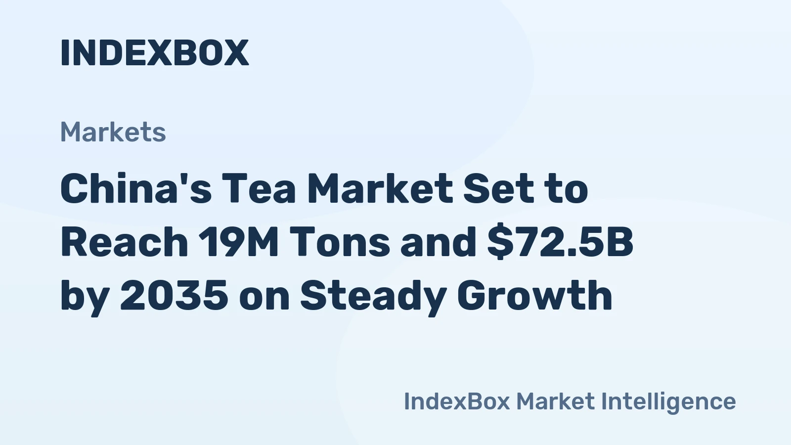 China's Tea Market Set to Reach 19M Tons and $72.5B by 2035 on Steady Growth
