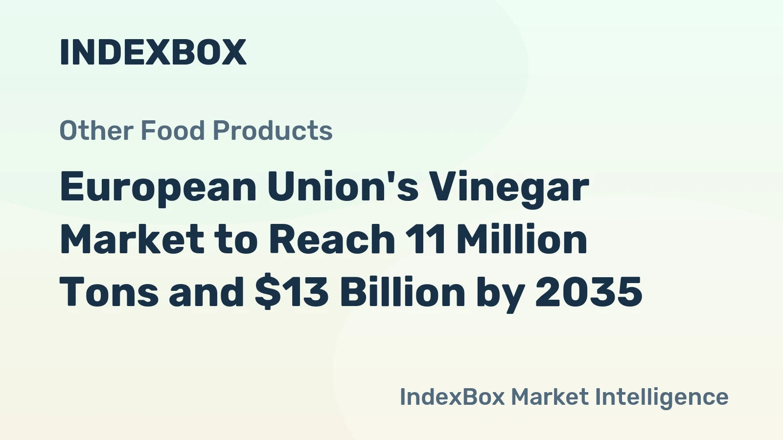 European Union's Vinegar Market to Reach 11 Million Tons and $13 Billion by 2035