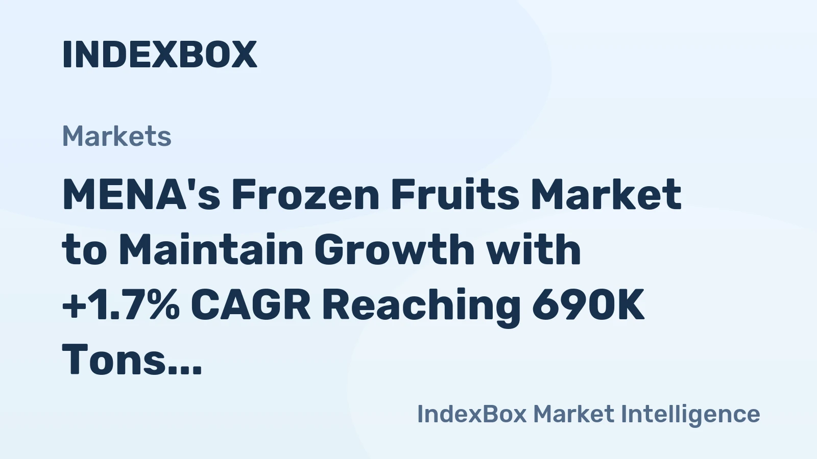 MENA's Frozen Fruits Market to Maintain Growth with +1.7% CAGR Reaching 690K Tons by 2035
