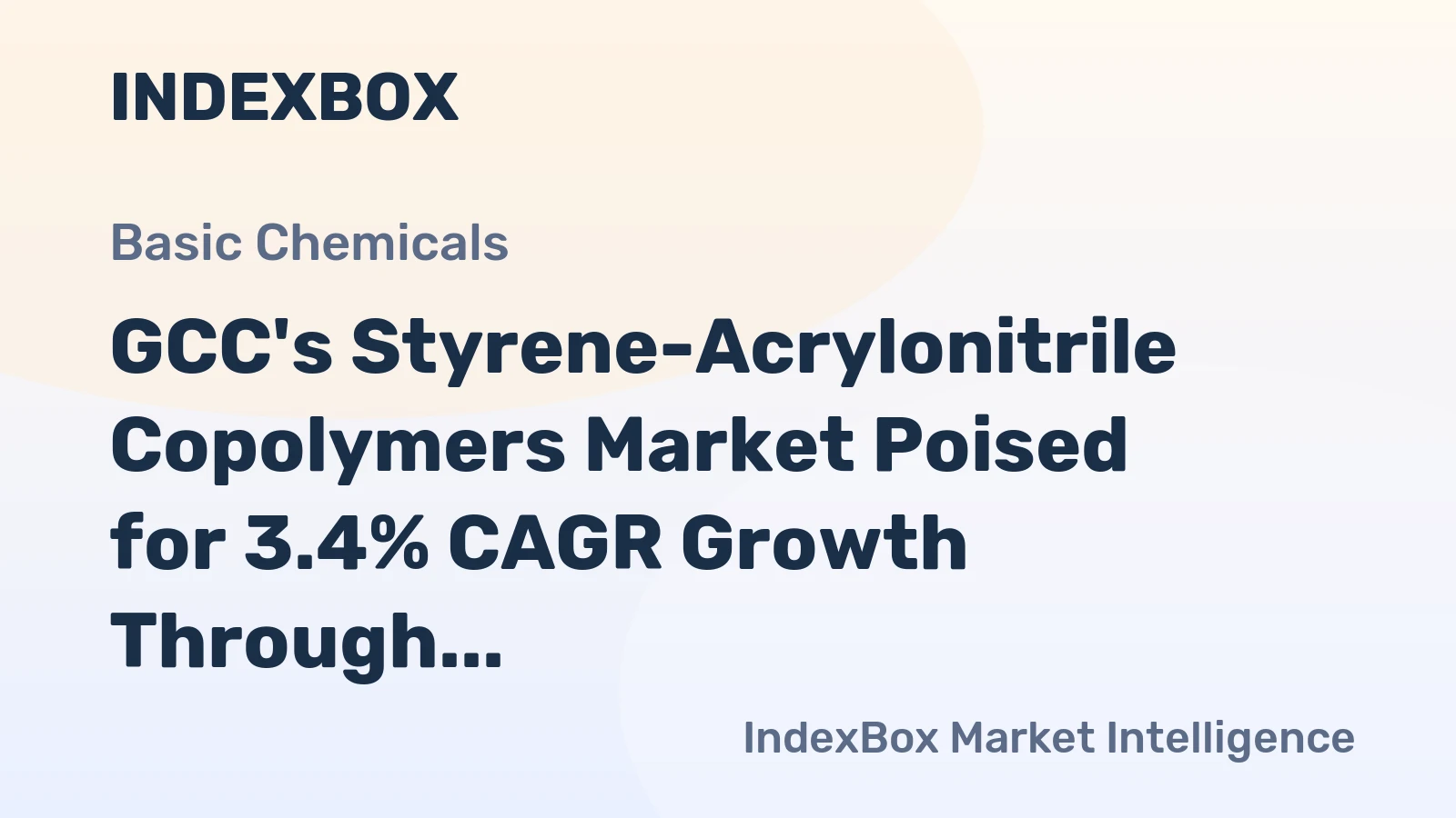 GCC's Styrene-Acrylonitrile Copolymers Market Poised for 3.4% CAGR Growth Through 2035