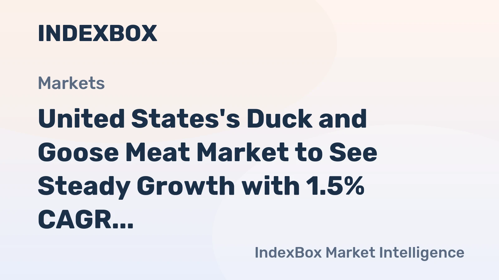 United States's Duck and Goose Meat Market to See Steady Growth with 1.5% CAGR through 2035