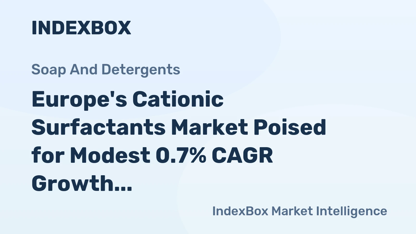 Europe's Cationic Surfactants Market Poised for Modest 0.7% CAGR Growth Through 2035