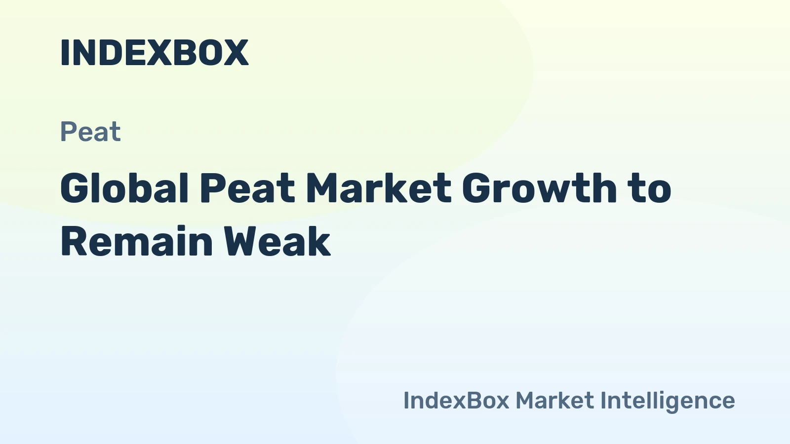 Global Peat Market Growth to Remain Weak