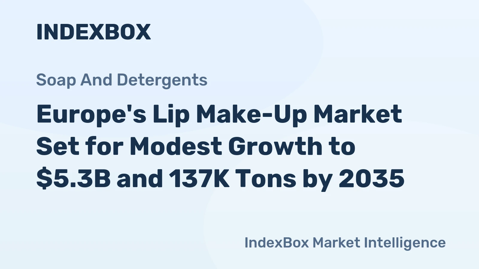 Europe's Lip Make-Up Market Set for Modest Growth to $5.3B and 137K Tons by 2035