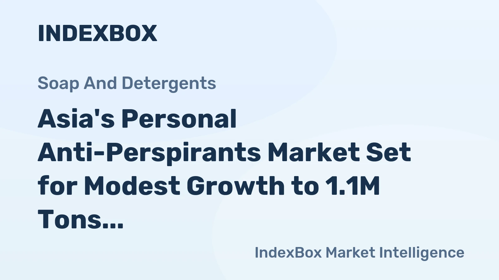 Asia's Personal Anti-Perspirants Market Set for Modest Growth to 1.1M Tons and $8.3B by 2035