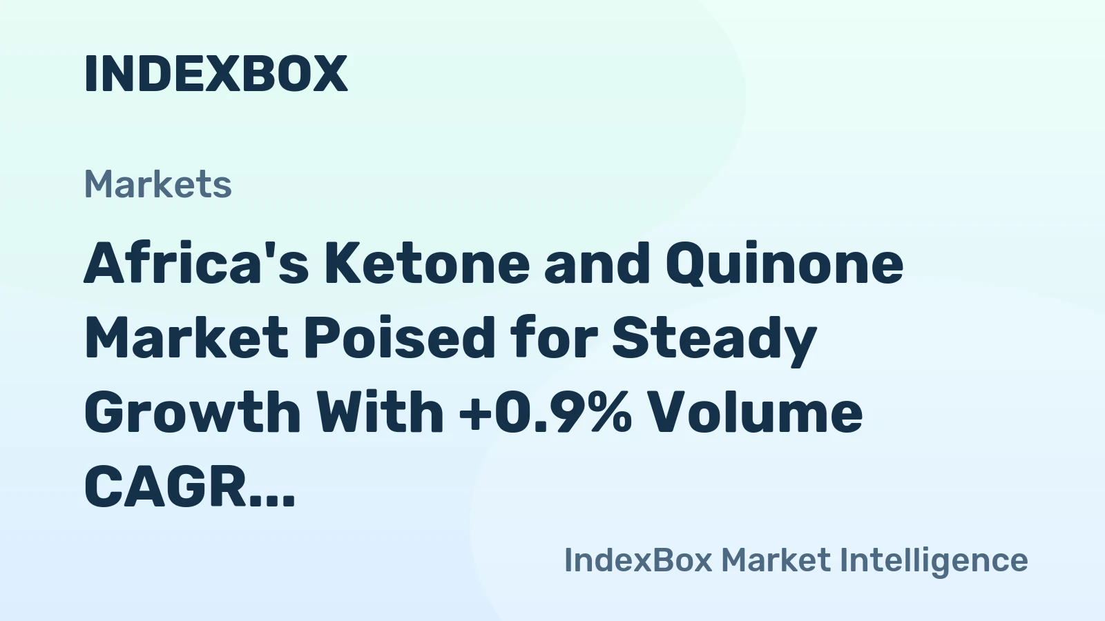 Africa's Ketone and Quinone Market Poised for Steady Growth With +0.9% Volume CAGR Through 2035