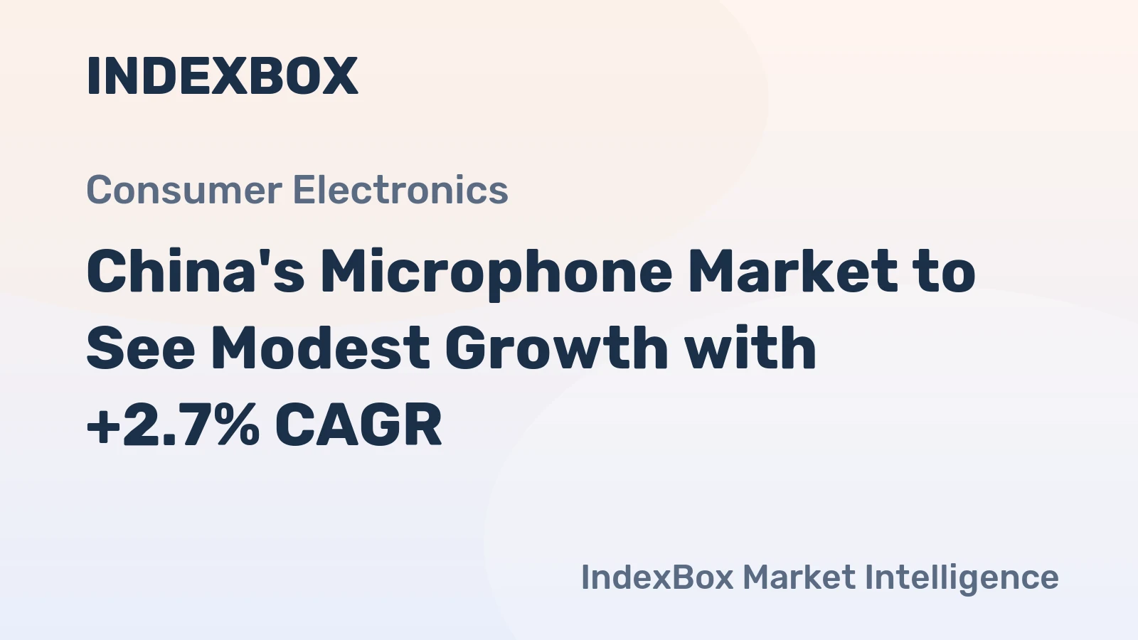 China's Microphone Market to See Modest Growth with +2.7% CAGR