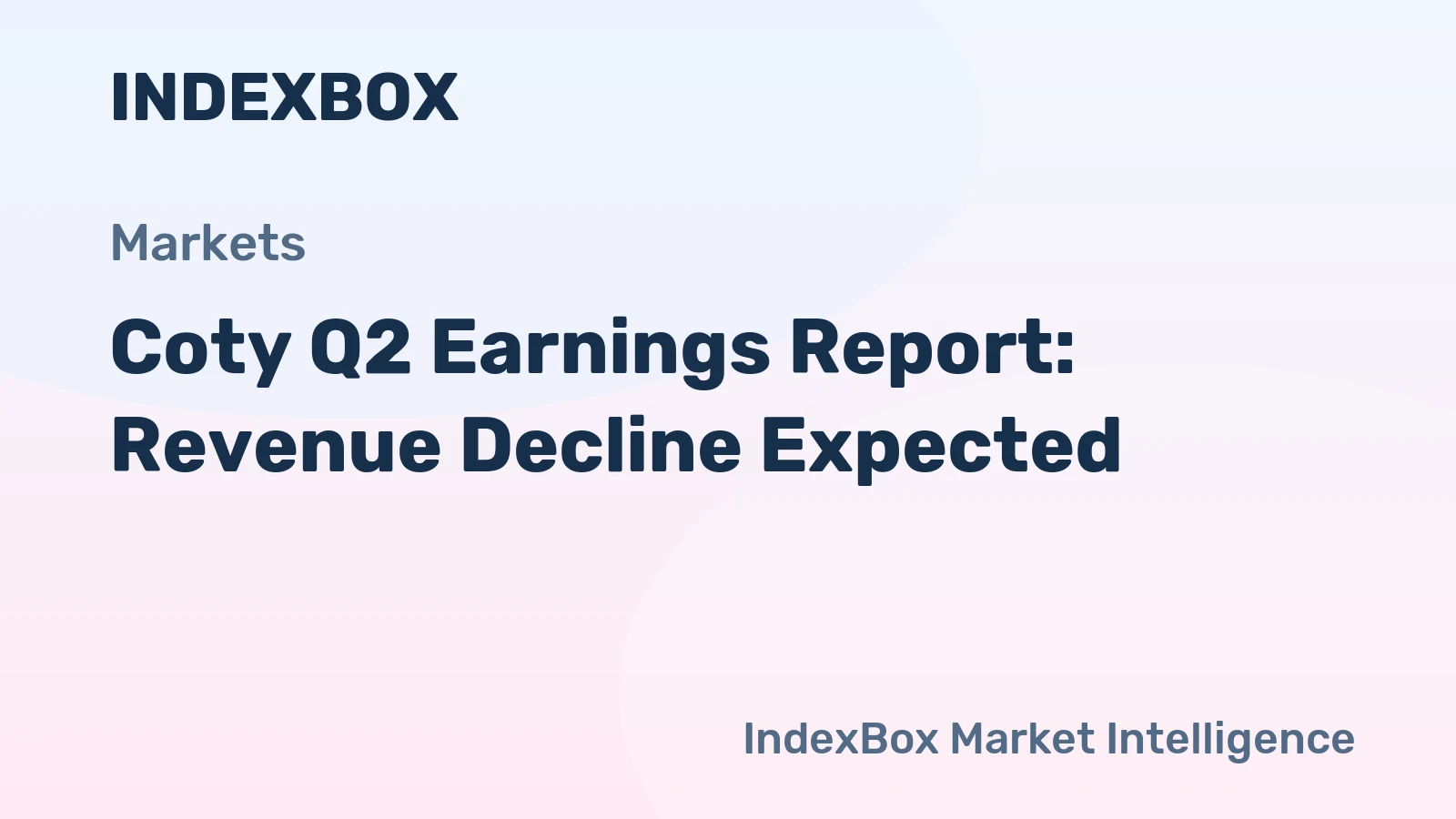 Coty Q2 Earnings Report: Revenue Decline Expected