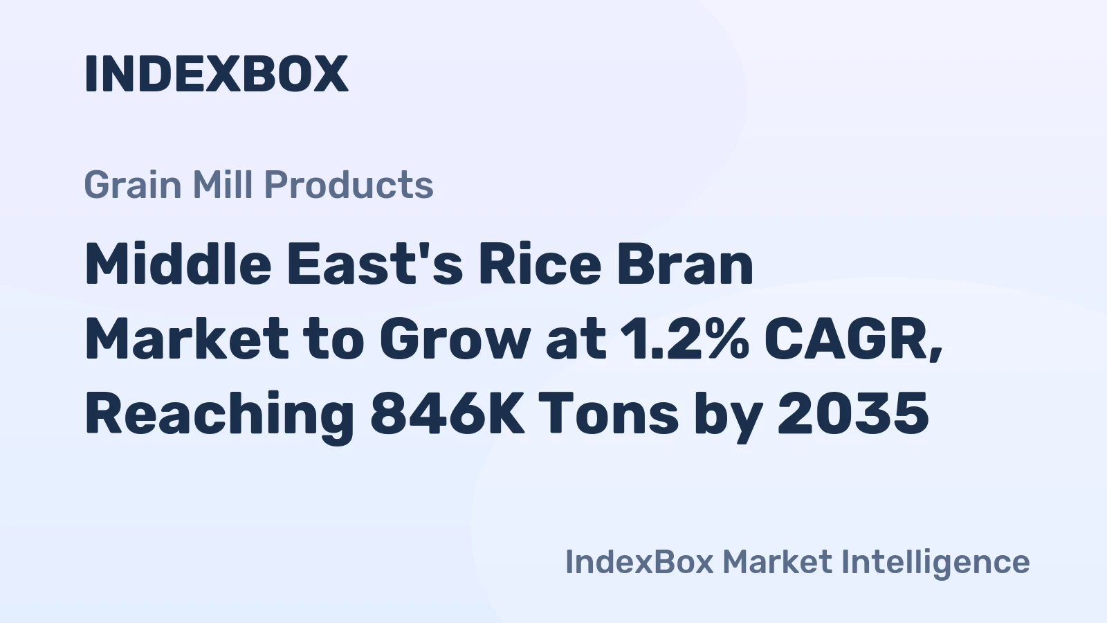 Middle East's Rice Bran Market to Grow at 1.2% CAGR, Reaching 846K Tons by 2035