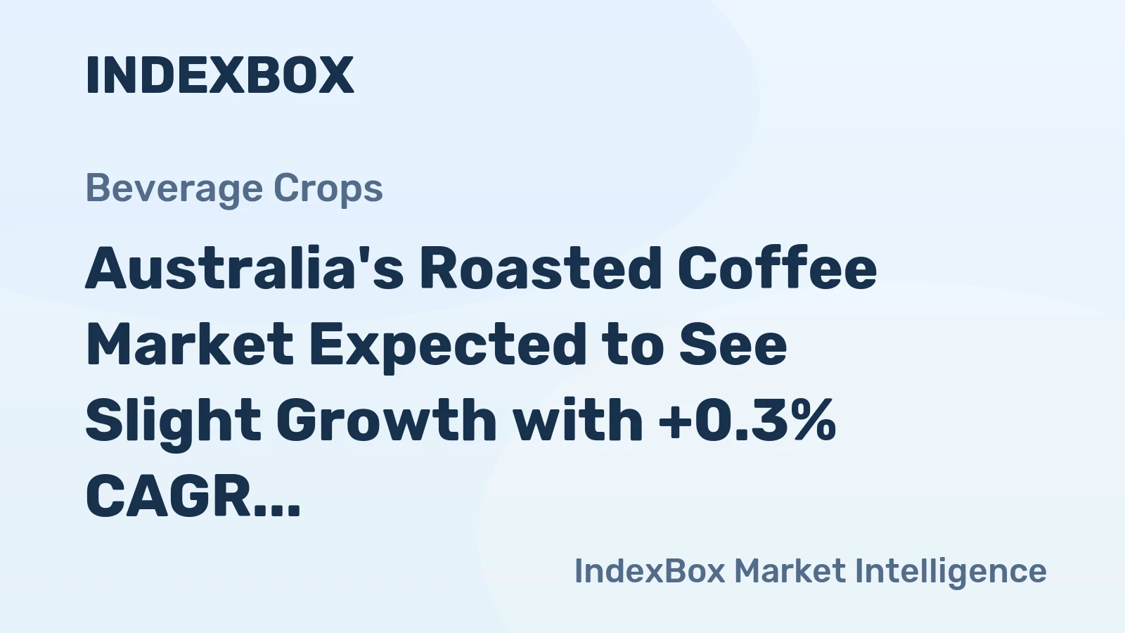 Australia's Roasted Coffee Market Expected to See Slight Growth with +0.3% CAGR