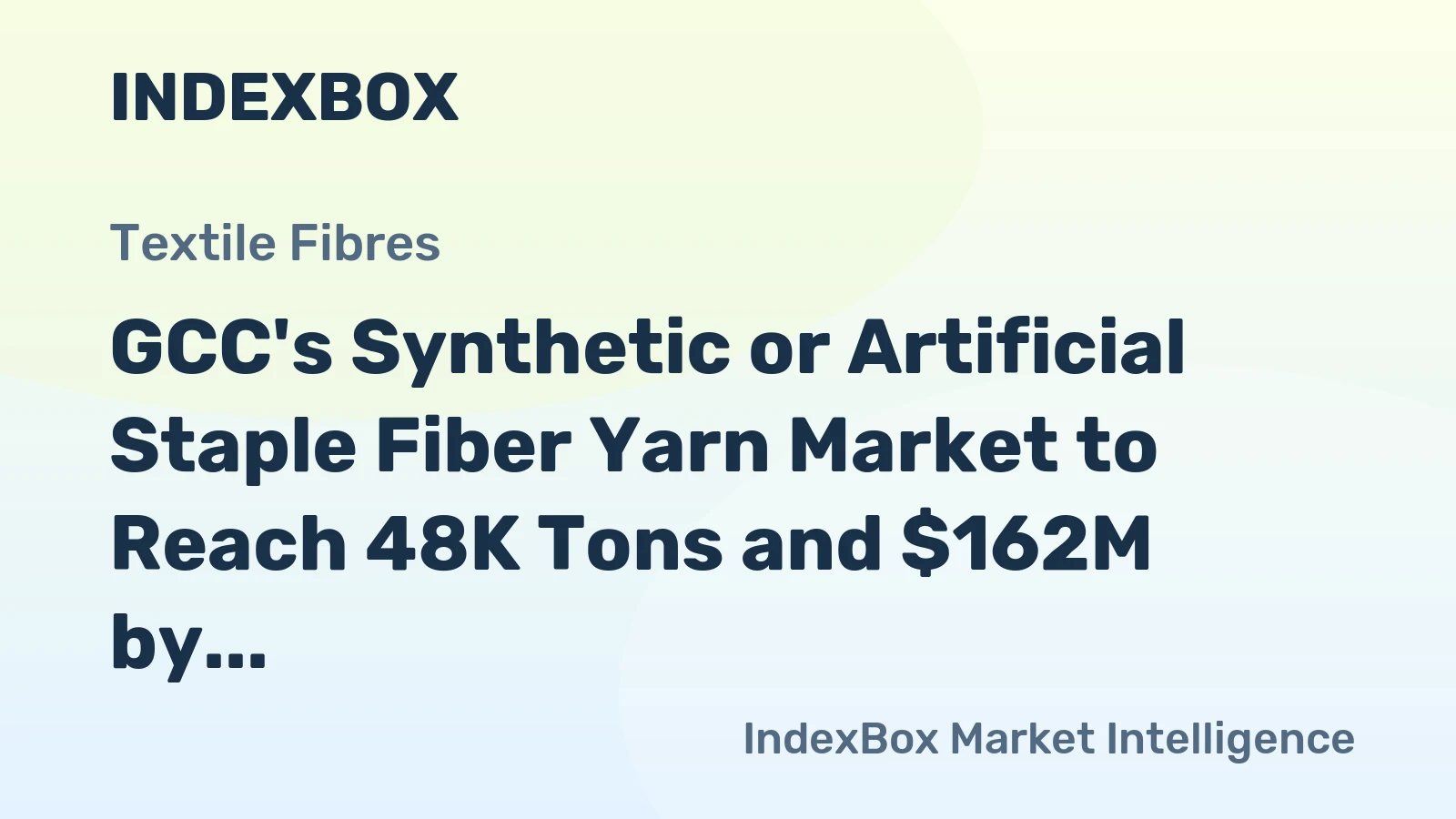 GCC's Synthetic or Artificial Staple Fiber Yarn Market to Reach 48K Tons and $162M by 2035