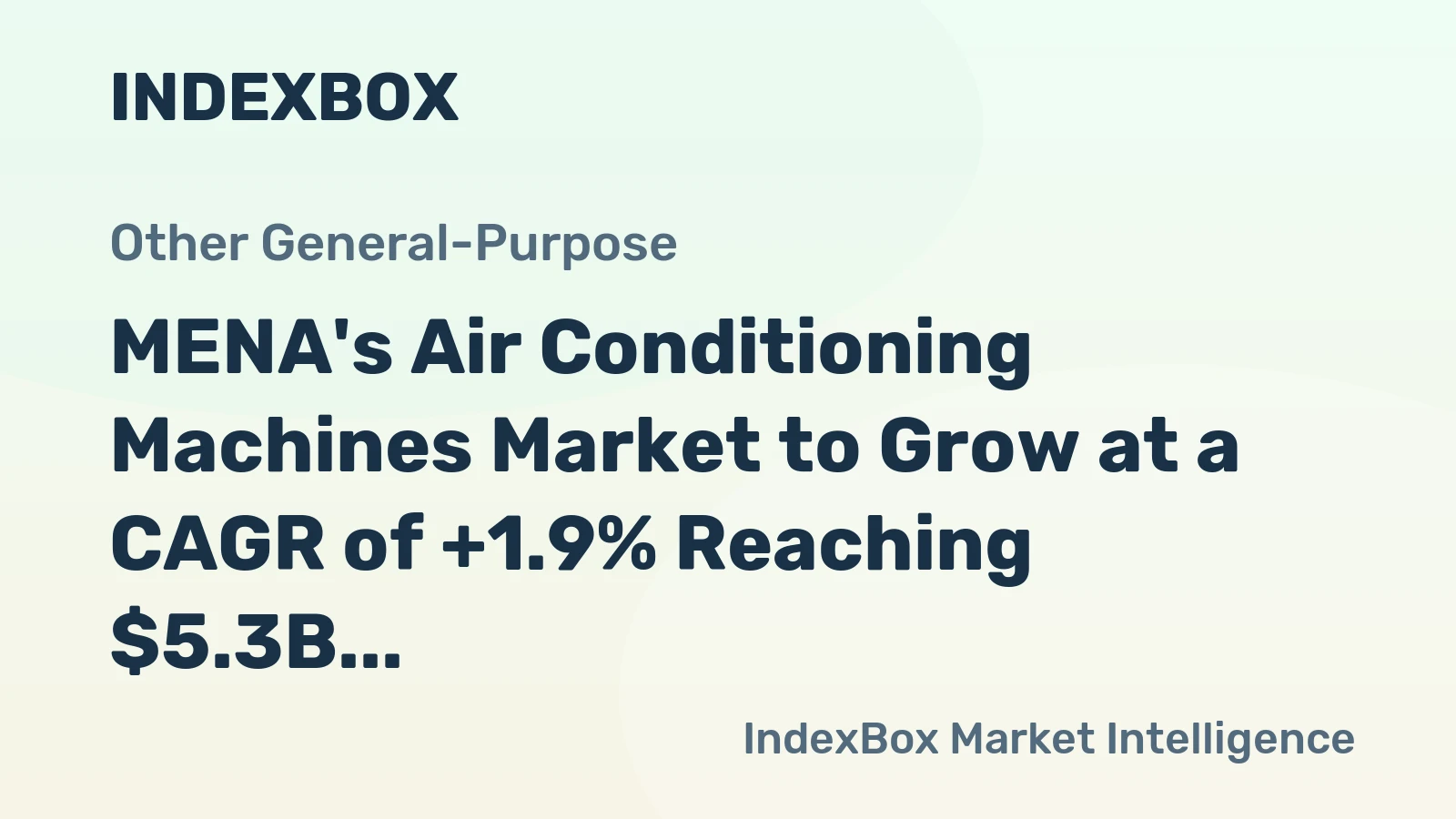 MENA's Air Conditioning Machines Market to Grow at a CAGR of +1.9% Reaching $5.3B by 2035
