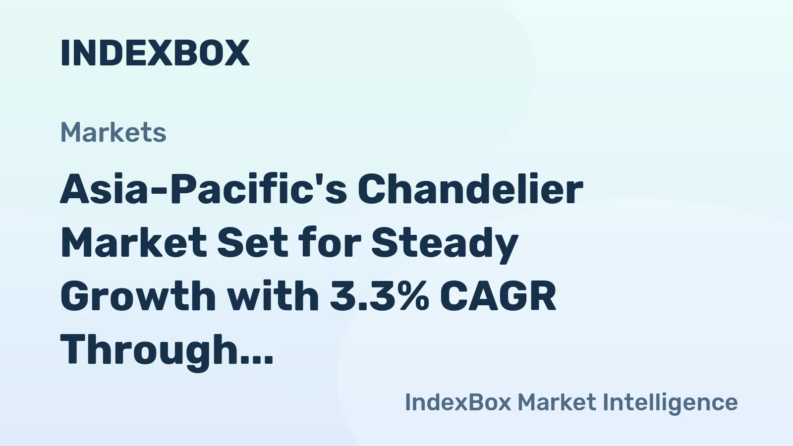 Asia-Pacific's Chandelier Market Set for Steady Growth with 3.3% CAGR Through 2035
