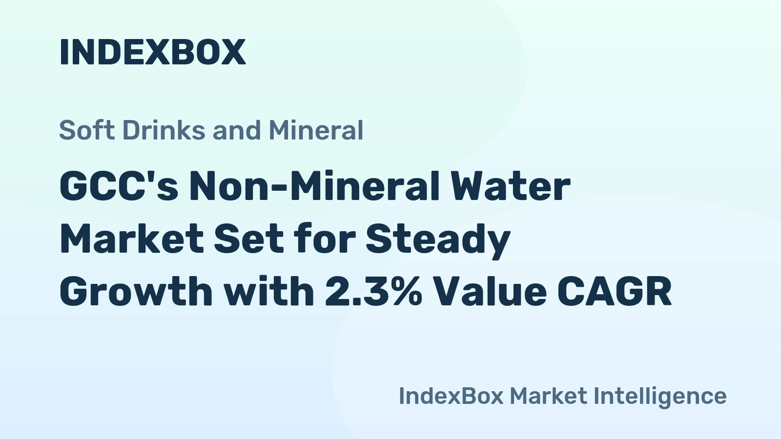 GCC's Non-Mineral Water Market Set for Steady Growth with 2.3% Value CAGR
