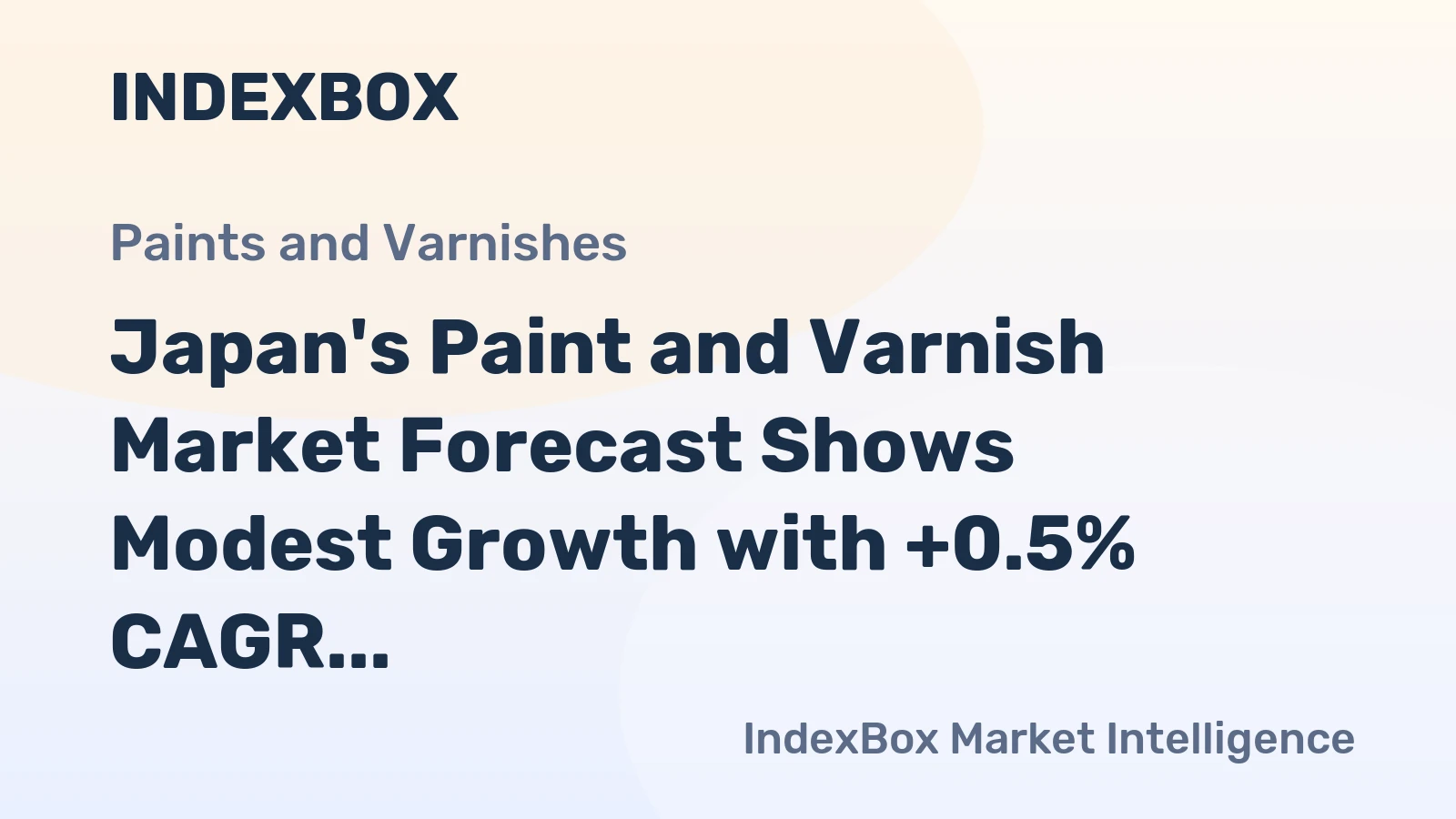 Japan's Paint and Varnish Market Forecast Shows Modest Growth with +0.5% CAGR in Value Through 2035